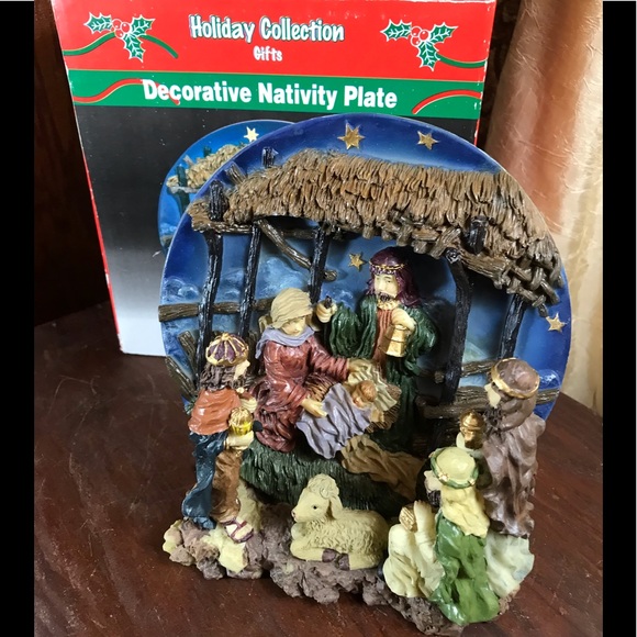 Holiday | Vintage Nativity Plate W Stand | Poshmark